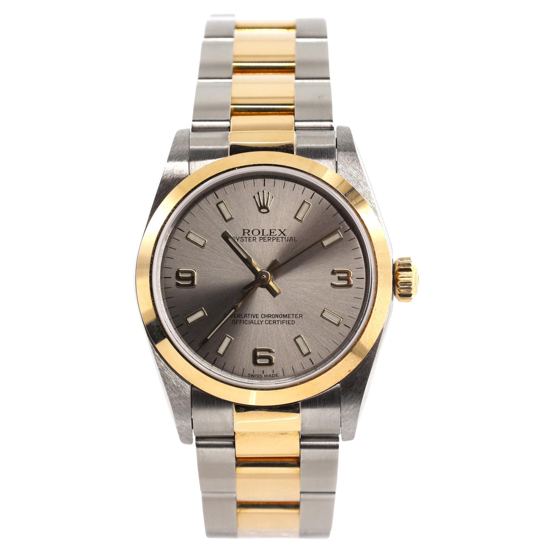 Rolex Oyster Perpetual Automatic Watch Stainless Steel and Yellow Gold ...