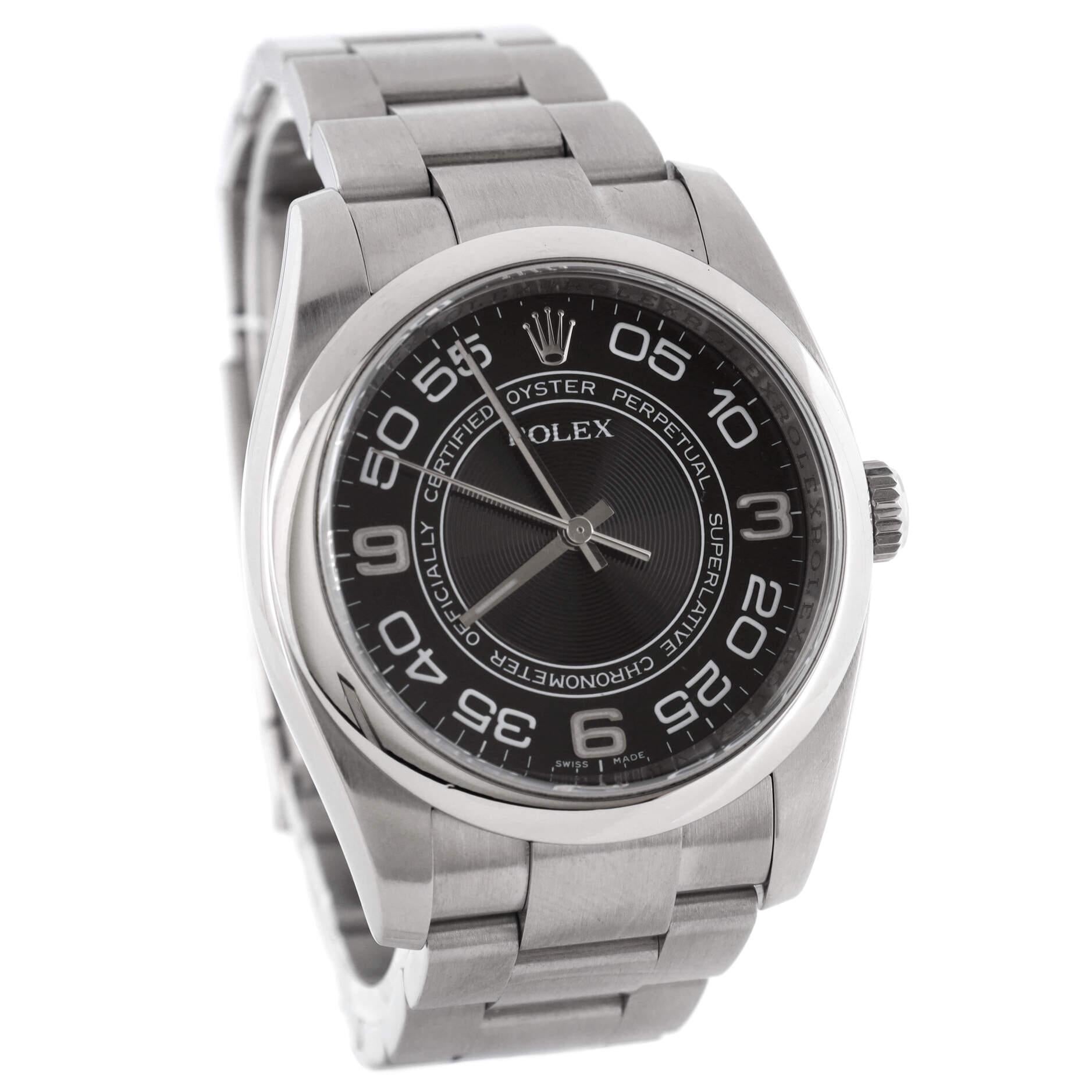Rolex Oyster Perpetual Concentric Dial Automatic Watch Stainless Steel ...