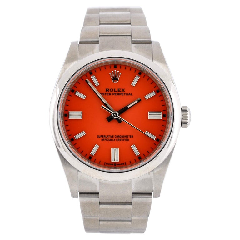 Rolex Oyster Perpetual Coral Red Automatic Watch Stainless Steel 36 For ...
