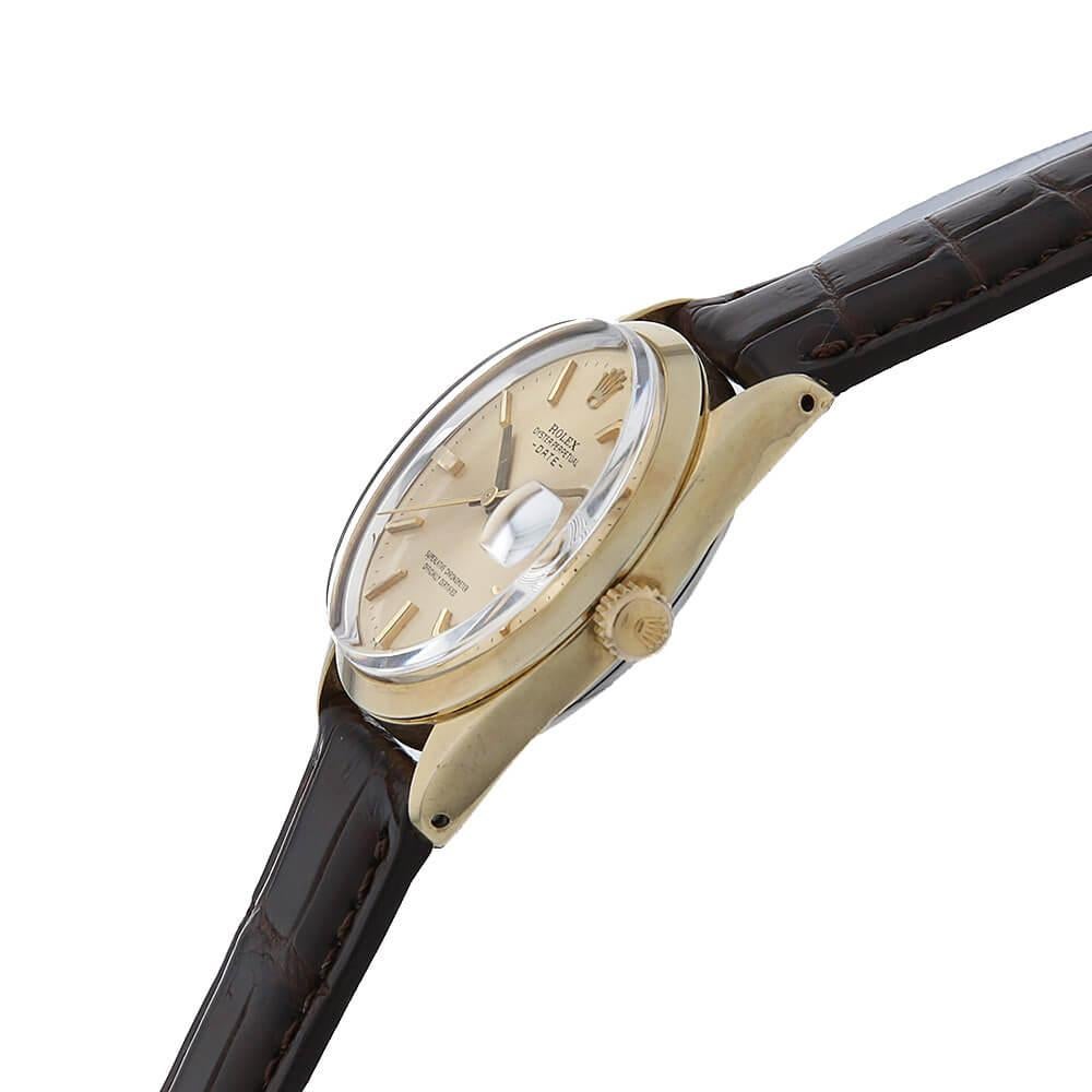 Rolex Oyster Perpetual Date 1550 Men's Antique Watch - Champagne Dial ...