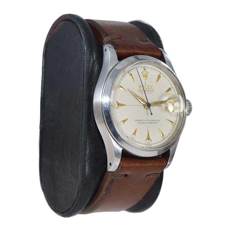Rolex Oyster Perpetual Date All Original with Rare Waffle Dial from ...