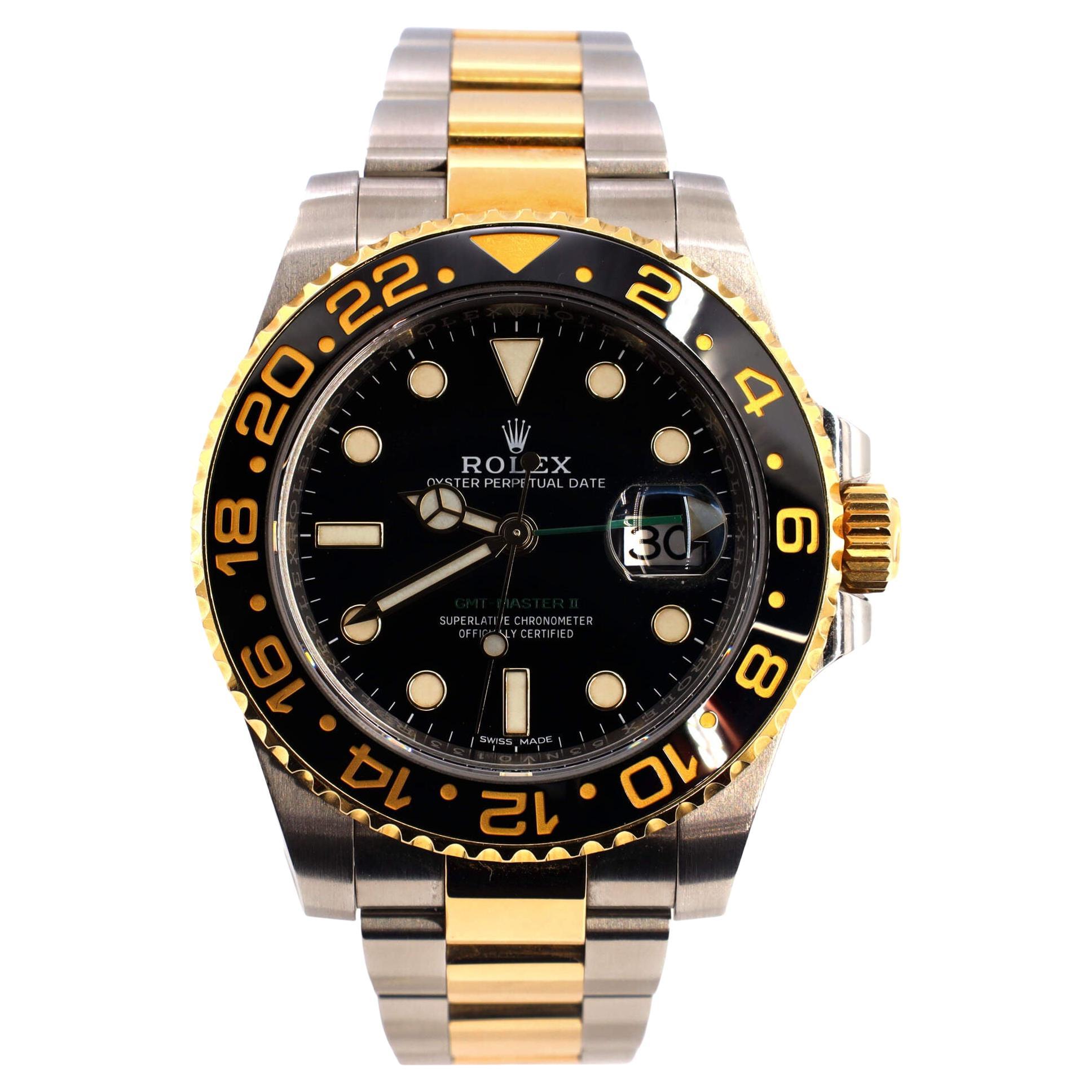 Rolex Oyster Perpetual Date GMT-Master II Automatic Watch Stainless ...