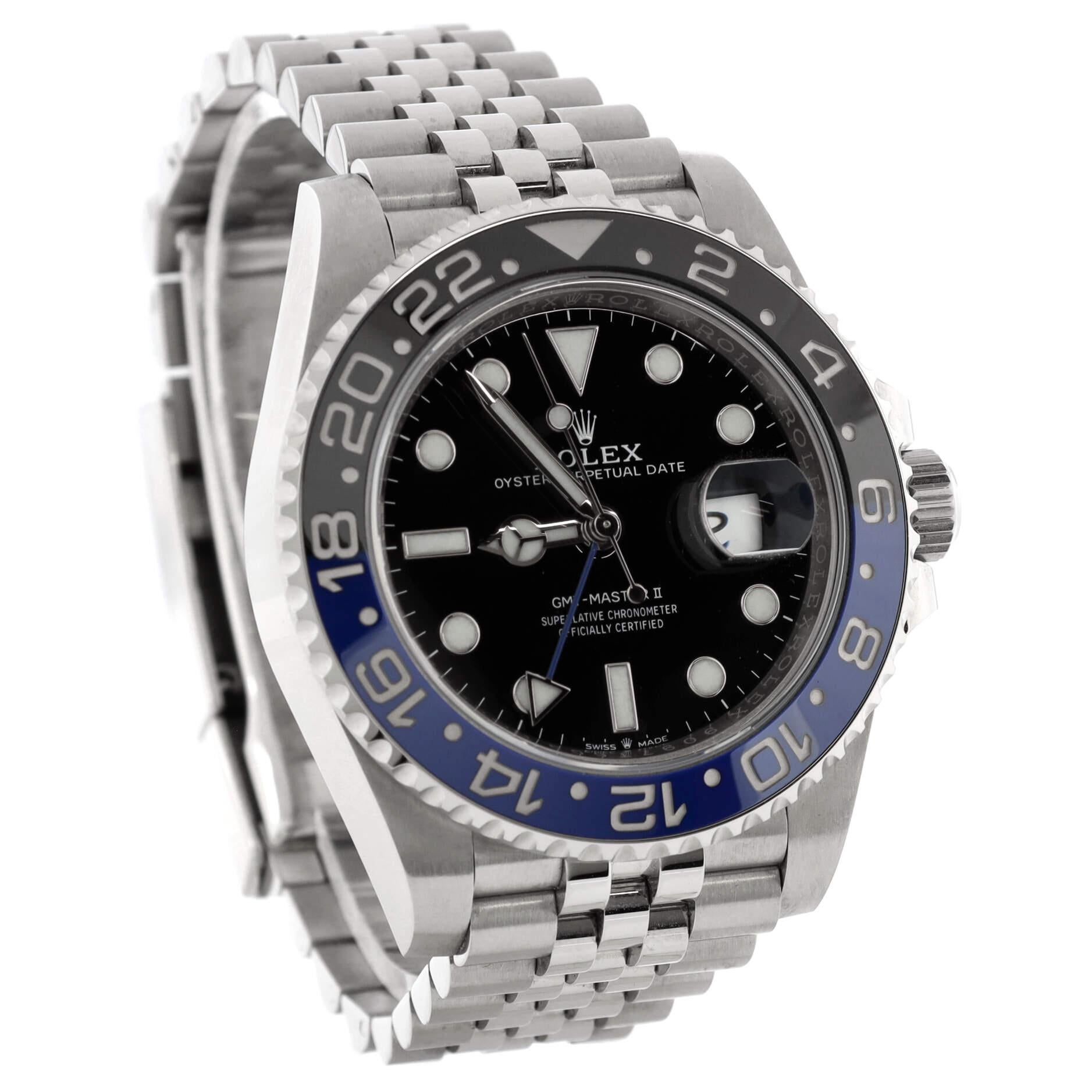 Rolex Oyster Perpetual Date GMT-Master II Batgirl Automatic Watch Stainless For Sale at 1stDibs ...