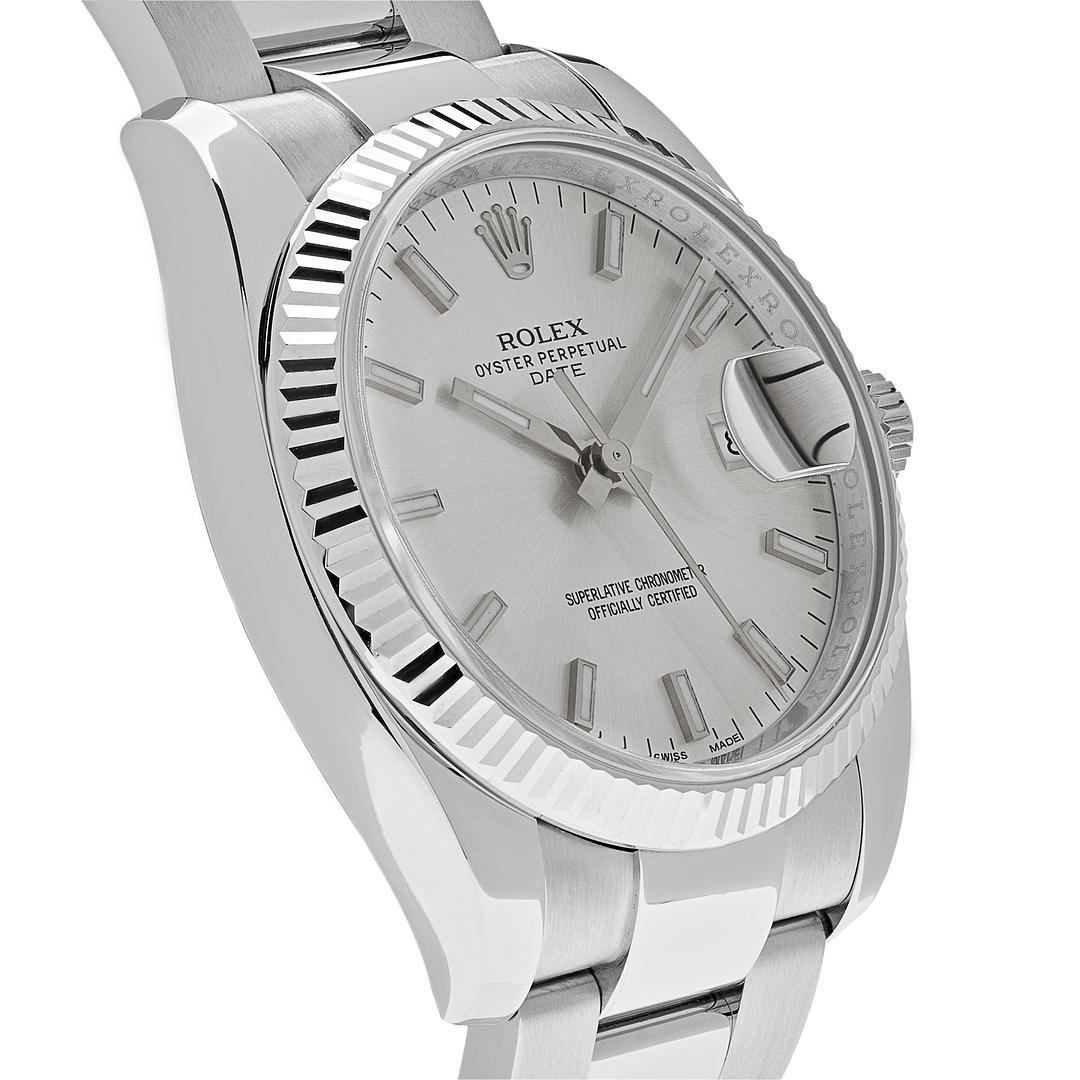 Rolex Oyster Perpetual Date Vintage Steel Silver Dial 115234 For Sale ...