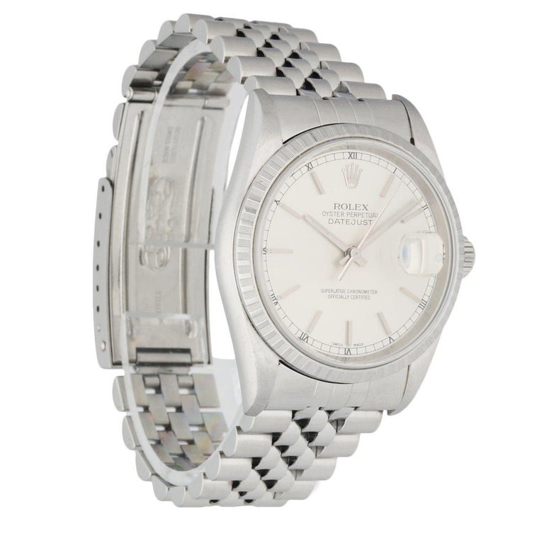 Rolex Oyster Perpetual Datejust 16220 Men's Watch Box and Papers For ...
