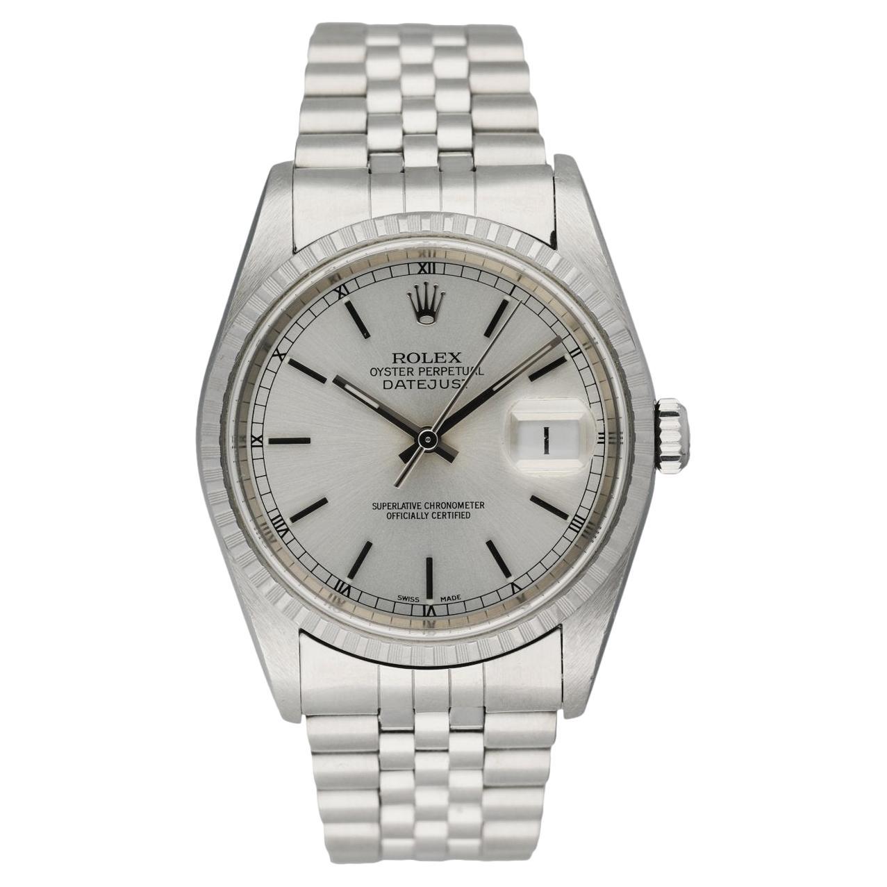 Rolex Oyster Perpetual Datejust 16220 Men's Watch Box and Papers For ...