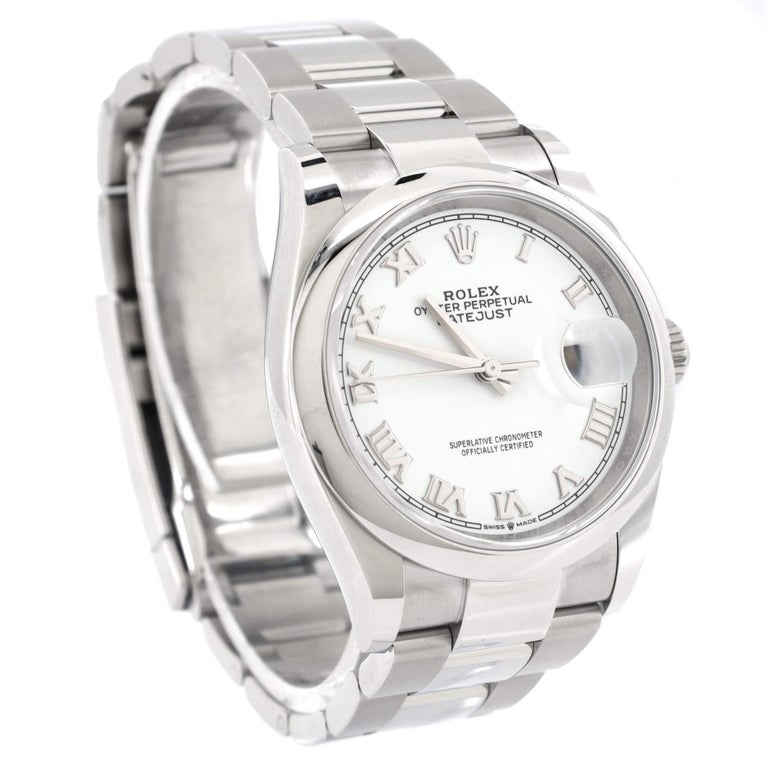 Rolex Oyster Perpetual Datejust Automatic Watch Stainless Steel 36 For Sale at 1stDibs