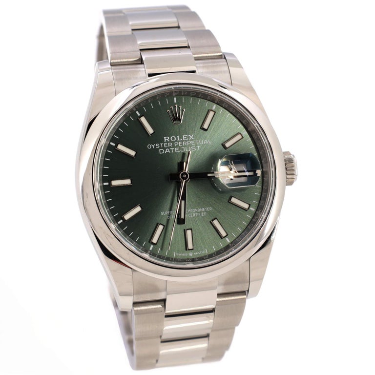 Rolex Oyster Perpetual Datejust Automatic Watch Stainless Steel 36 For Sale at 1stDibs