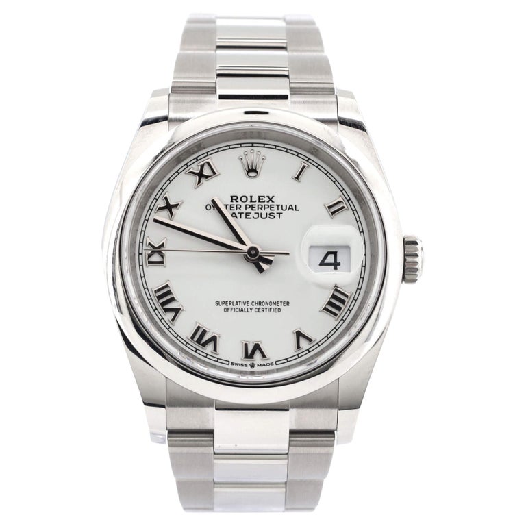 Rolex Oyster Perpetual Datejust Automatic Watch Stainless Steel 36 For Sale at 1stDibs