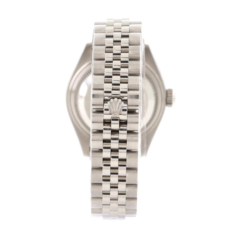 Rolex Oyster Perpetual Datejust Automatic Watch Stainless Steel and White Gold For Sale at 1stDibs