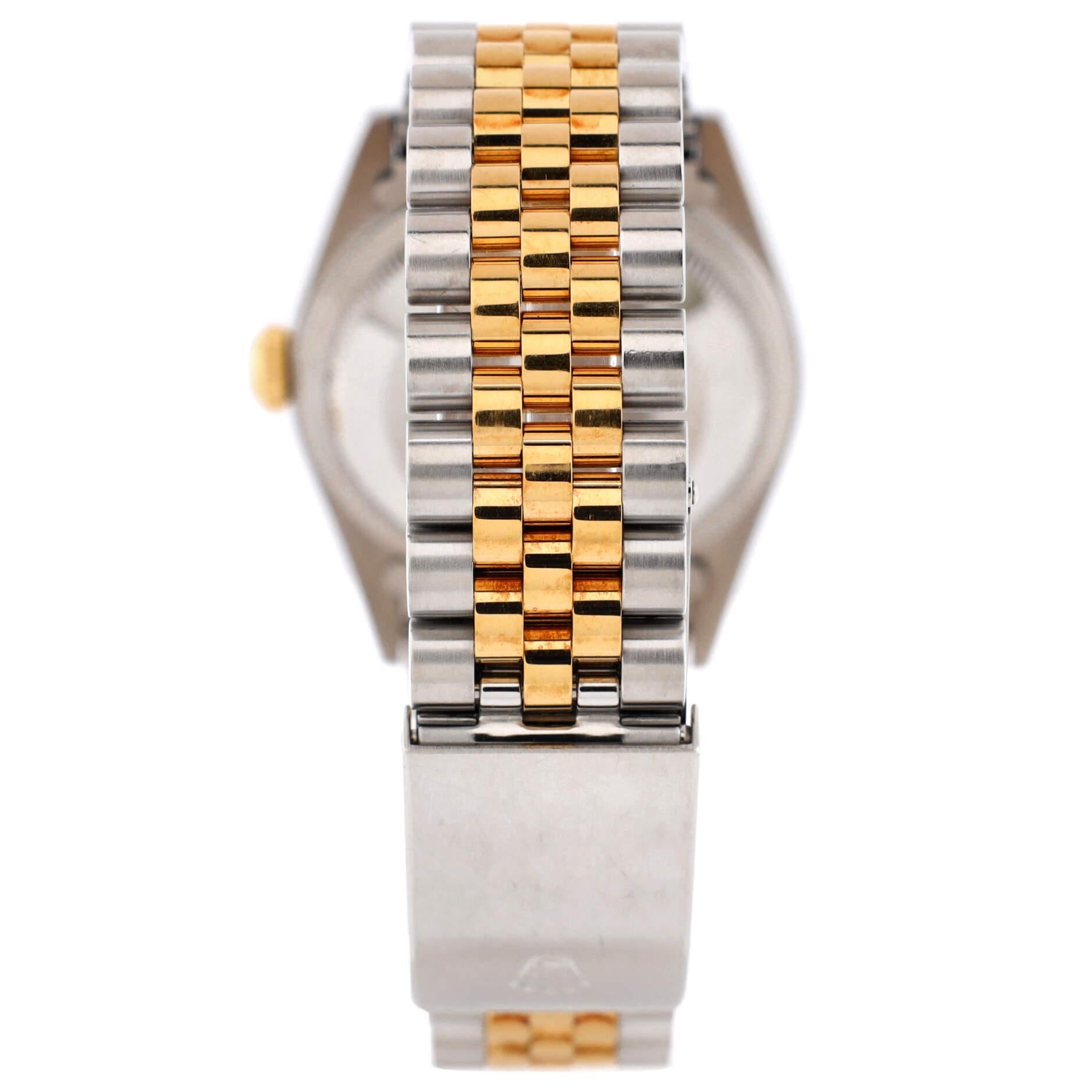 Rolex Oyster Perpetual Datejust Automatic Watch Stainless Steel and Yellow Gold For Sale at 1stDibs