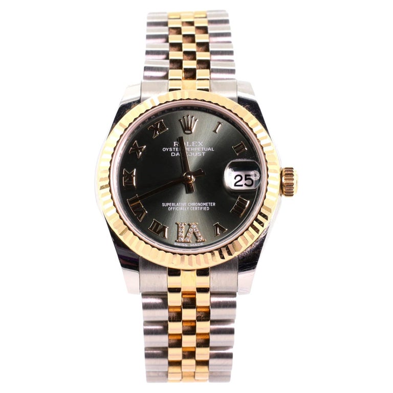 Rolex Oyster Perpetual Datejust Automatic Watch Stainless Steel and Yellow Gold For Sale at 1stDibs