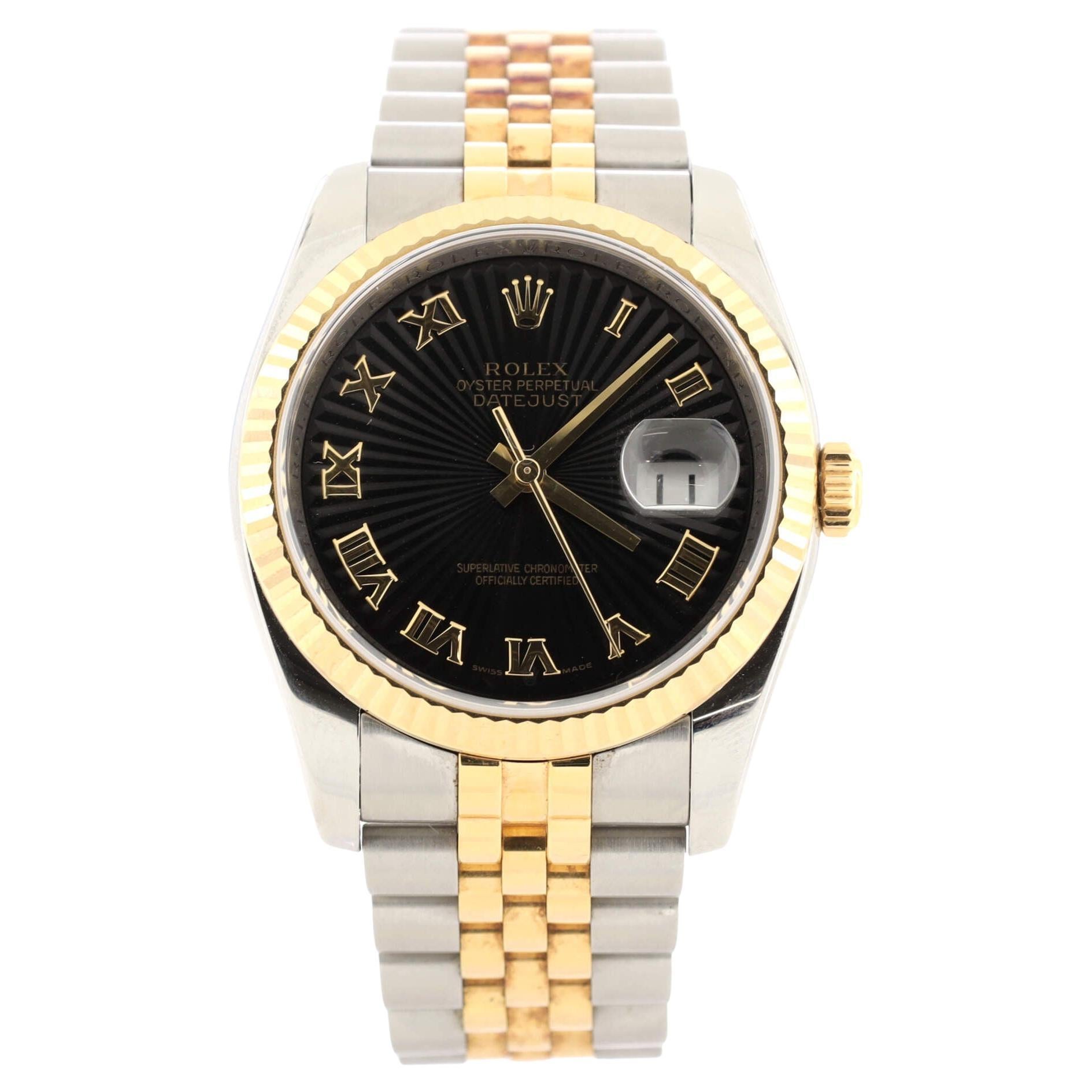 Rolex Oyster Perpetual Datejust Automatic Watch Stainless Steel and Yellow Gold at 1stDibs