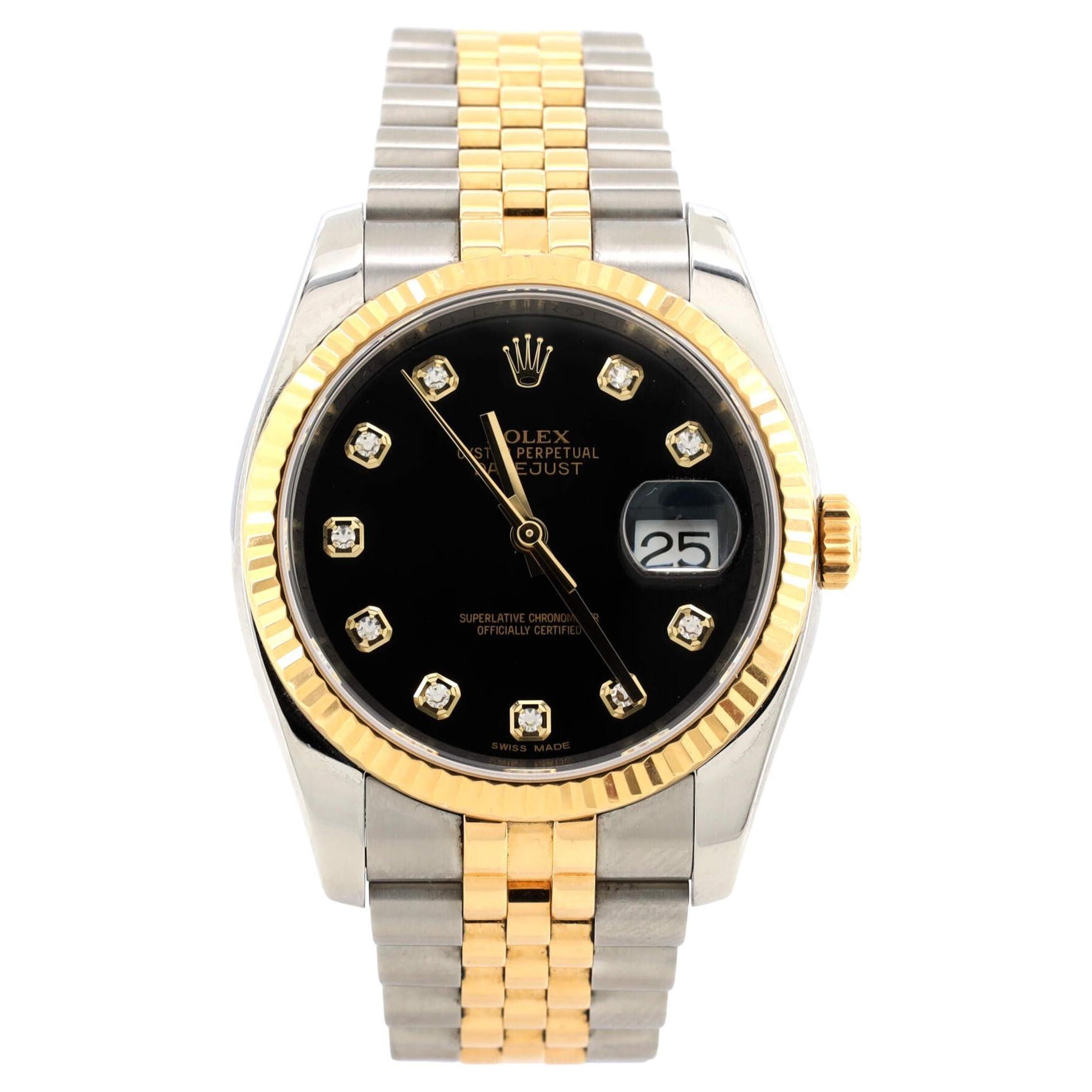 Rolex Stainless Steel Oyster Perpetual Datejust Automatic Wristwatch ...