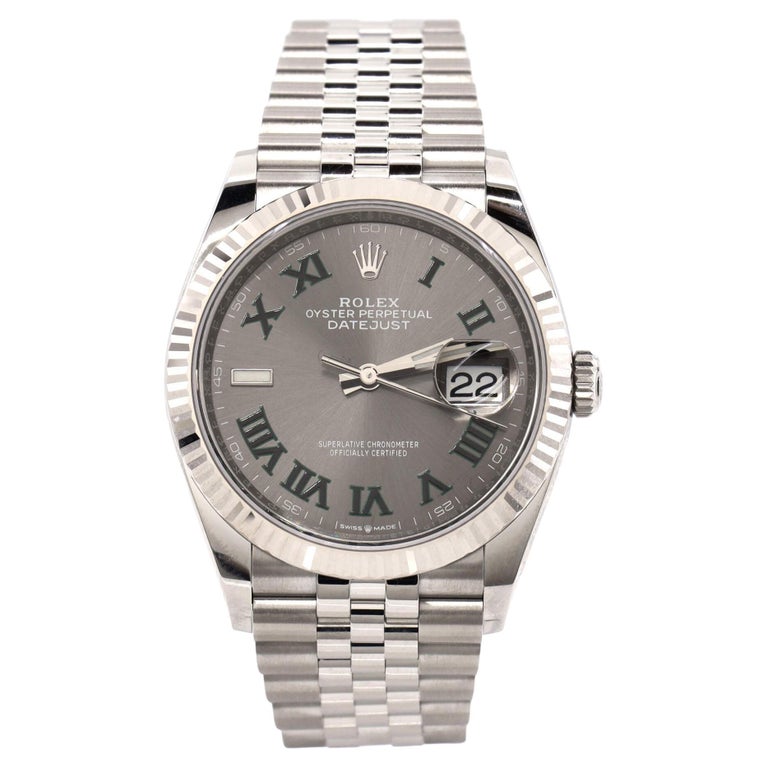 Rolex Oyster Perpetual Datejust Wimbledon Automatic Watch Stainless Steel For Sale at 1stDibs