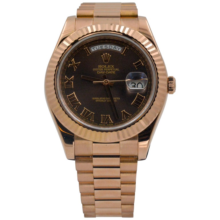 Rolex Oyster Perpetual Daydate II Rose Gold Watch at 1stDibs | rolex ...