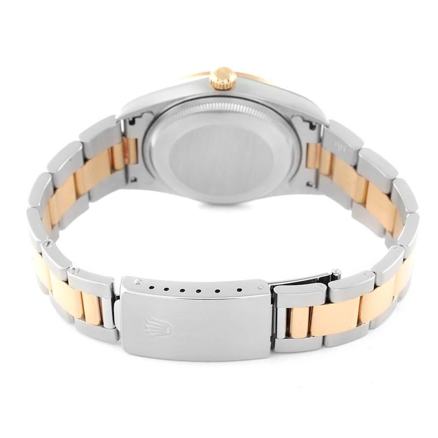 Rolex Oyster Perpetual Domed Bezel Steel Yellow Gold Mens Watch 14203 ...