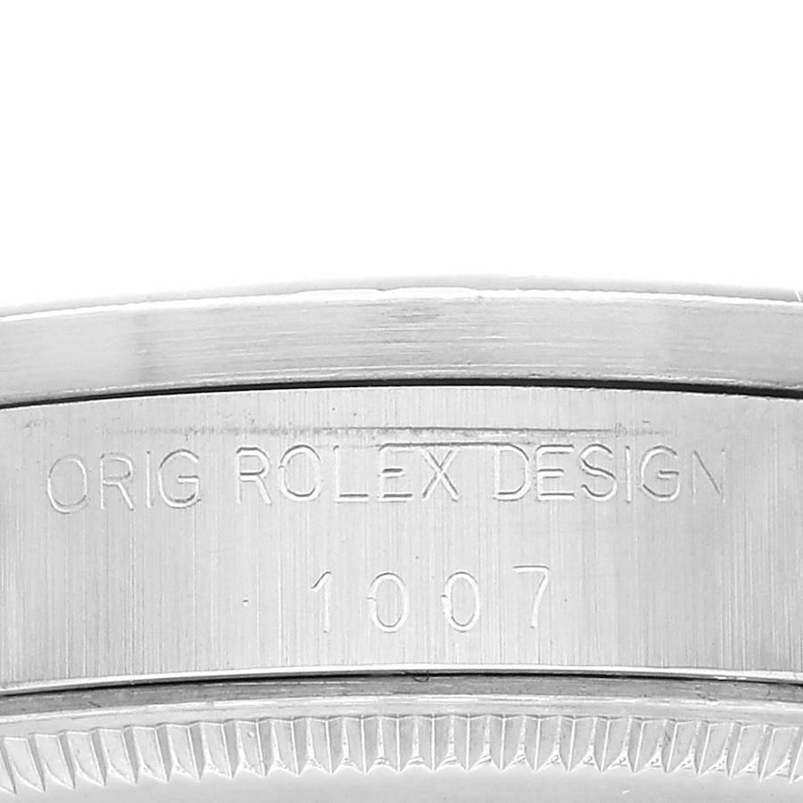 Rolex Oyster Perpetual Engine Turned Bezel Steel Vintage Mens Watch ...