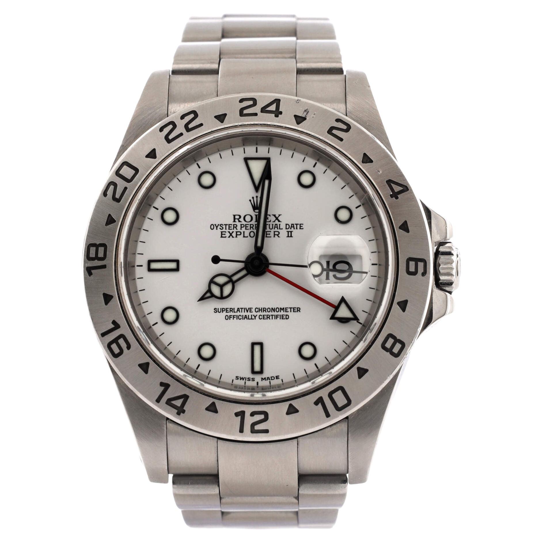 Rolex Oyster Perpetual Explorer II Automatic Watch Stainless Steel 40 ...