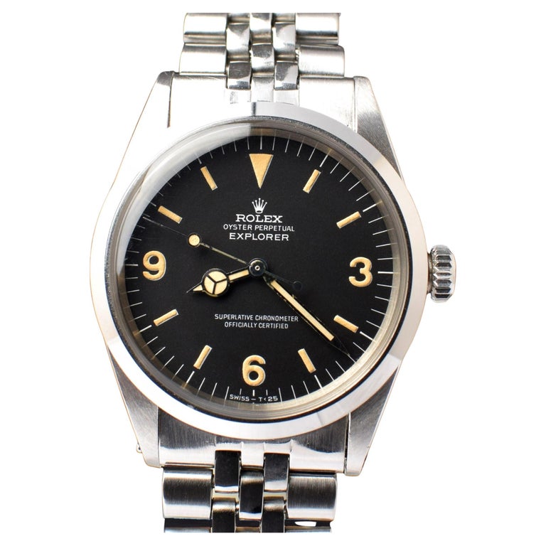 Rolex Oyster Perpetual Explorer Matte Dial 1016 Steel Automatic Watch ...