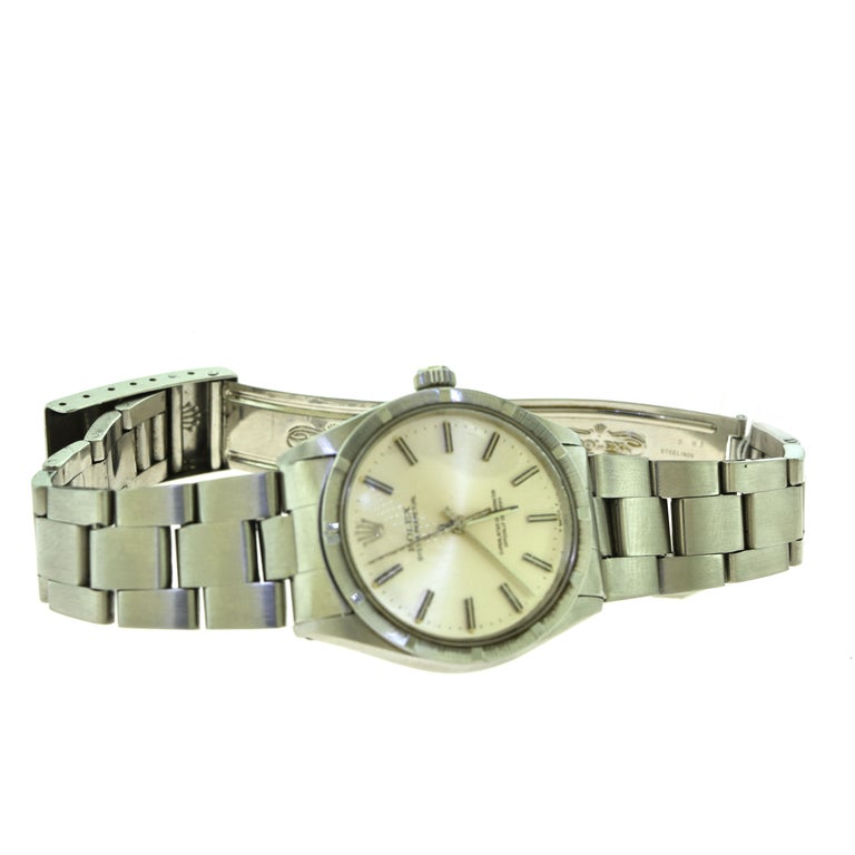 Rolex Oyster Perpetual Ref. 1007 Stainless Steel Champagne Dial Watch ...