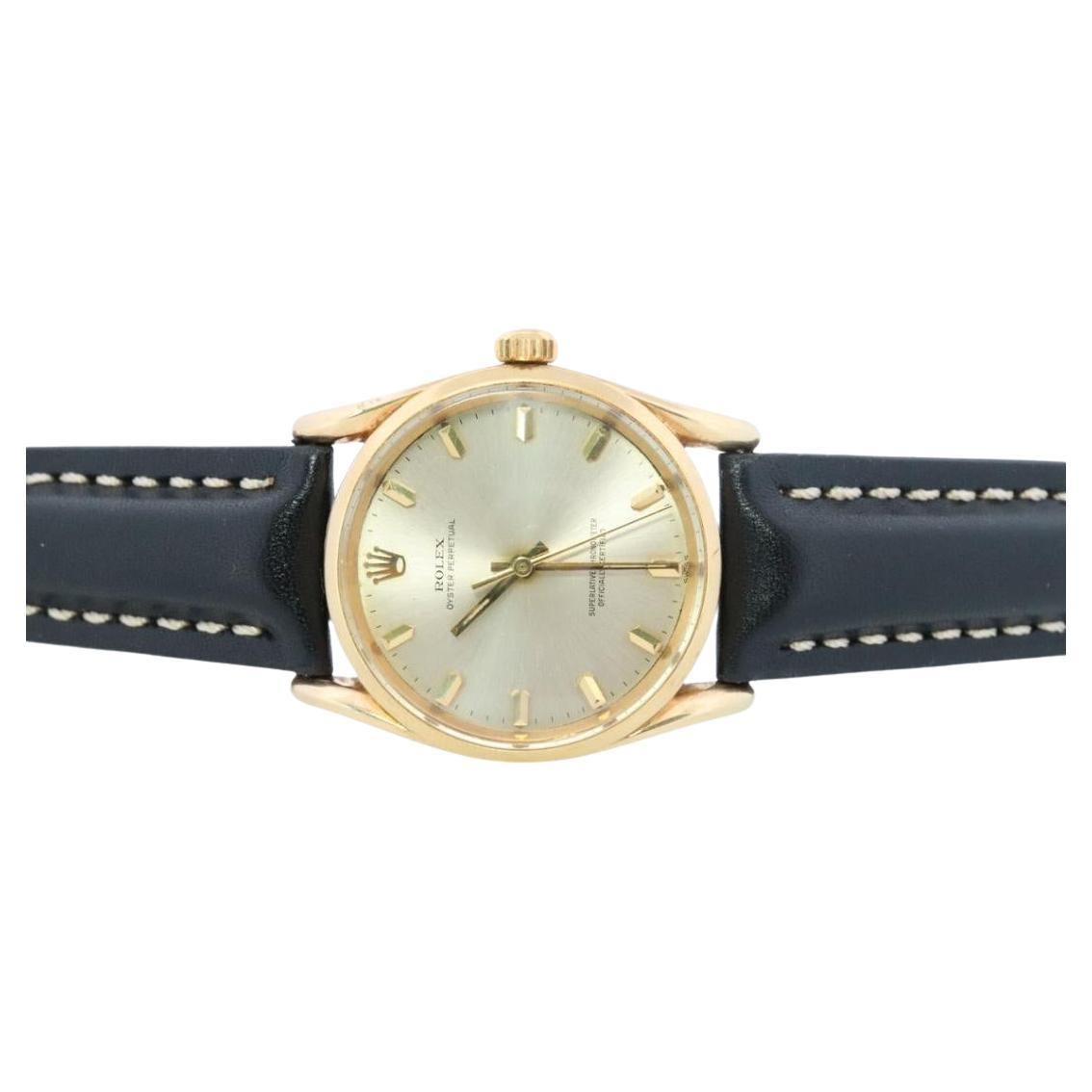 Mens Rolex Ref 6550 Oyster Perpetual Bombay 18k Gold Automatic 1960s ...