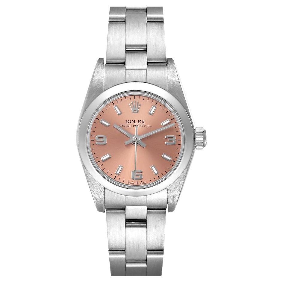Rolex Ladies 6619 Oyster Perpetual Diamond Bezel Diamond Dial 18 Karat ...
