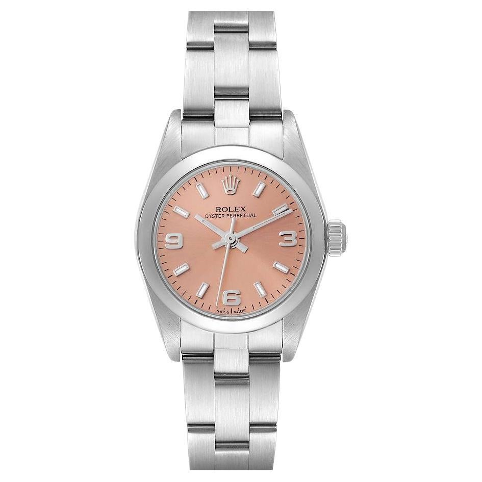 Rolex Ladies 6619 Oyster Perpetual Diamond Bezel Diamond Dial 18 Karat ...