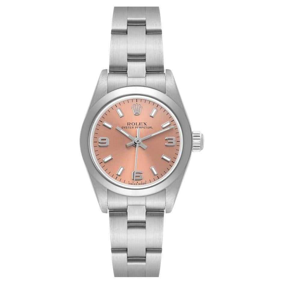 Rolex Ladies 6619 Oyster Perpetual Diamond Bezel Diamond Dial 18 Karat ...