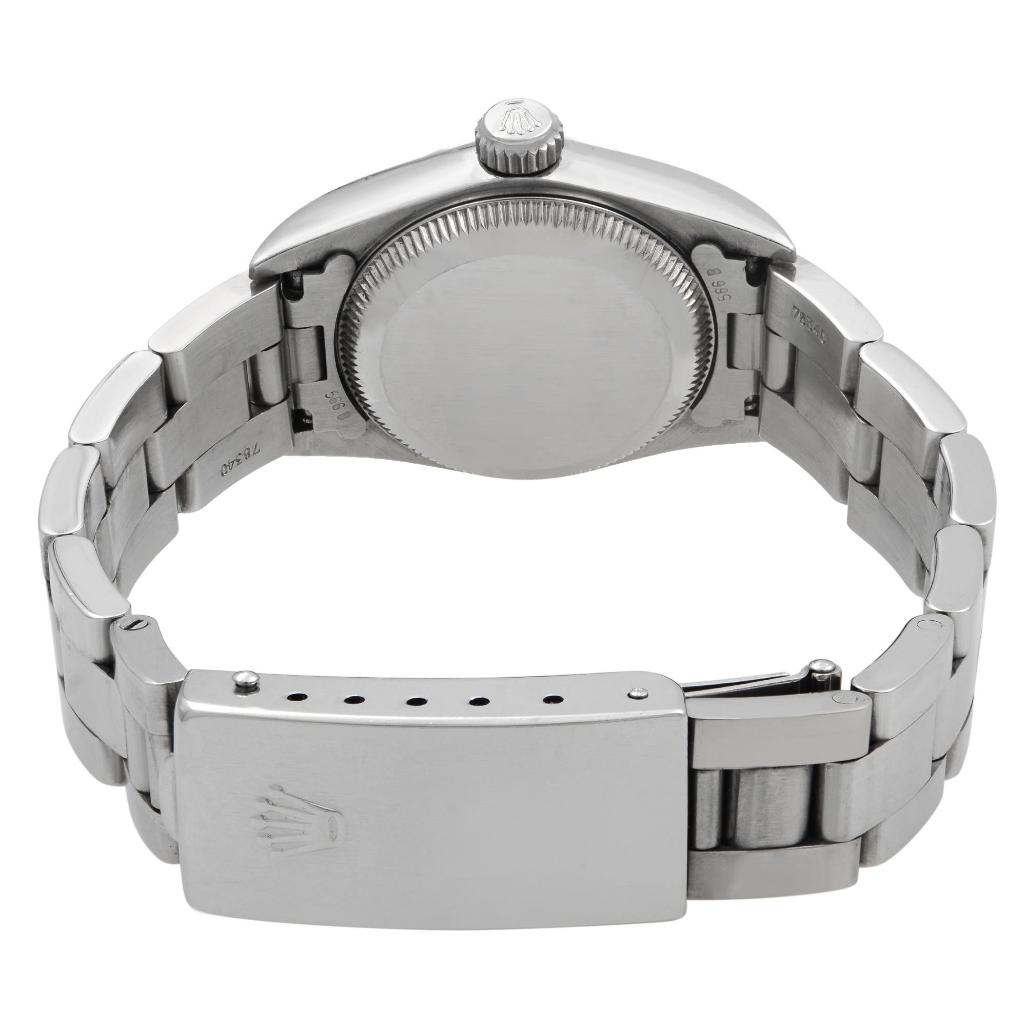 Rolex Oyster Perpetual Steel Bronze Sticks Dial Automatic Ladies Watch ...