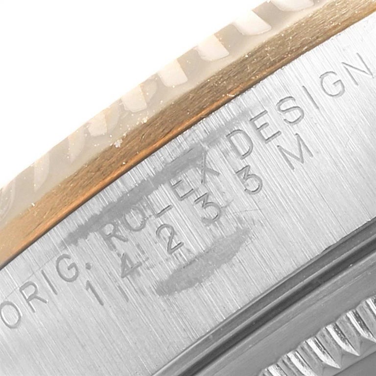 Rolex Oyster Perpetual Steel Yellow Gold Blue Dial Men's Watch 14233 ...