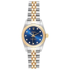 Rolex Oyster Perpetual 26 Steel White Gold Diamond Ladies Watch 176234 ...