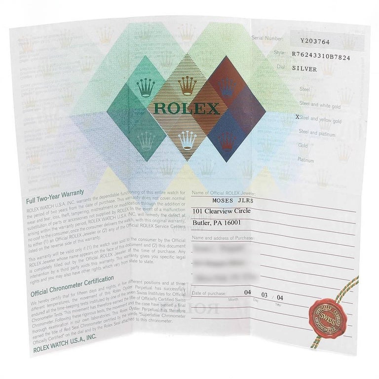 Rolex Oyster Perpetual Steel Yellow Gold Ladies Watch 76243 Box Papers ...