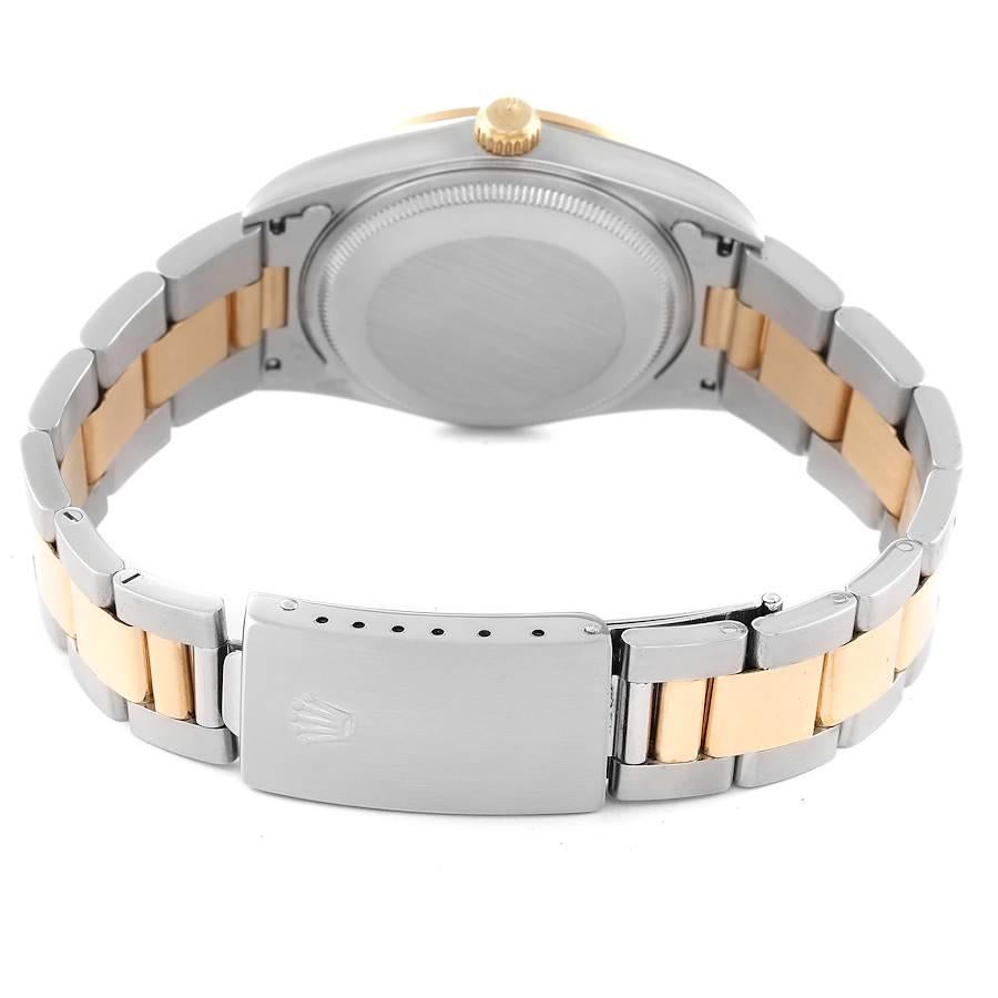 Rolex Oyster Perpetual Steel Yellow Gold Slate Dial Mens Watch 14203 ...