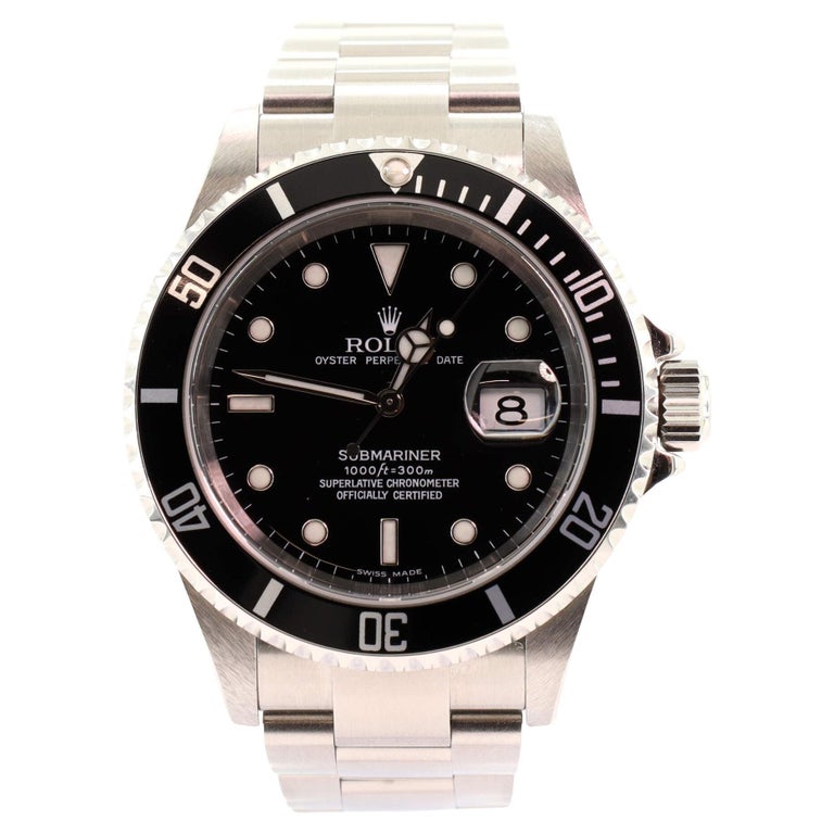 Rolex Oyster Perpetual Submariner Automatic Watch Stainless Steel 40 ...