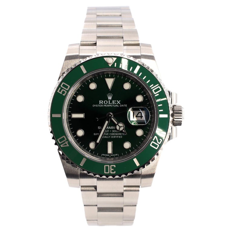 Rolex Oyster Perpetual Submariner Hulk Date Automatic Watch Stainless ...