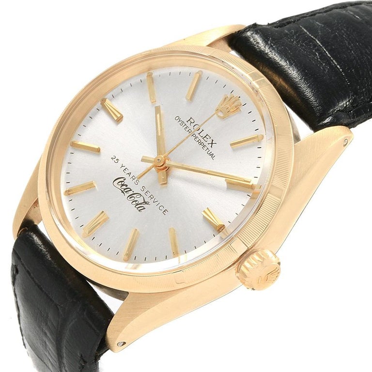 Rolex Oyster Perpetual Vintage Coca Cola Men's Yellow Gold Watch 1003 ...