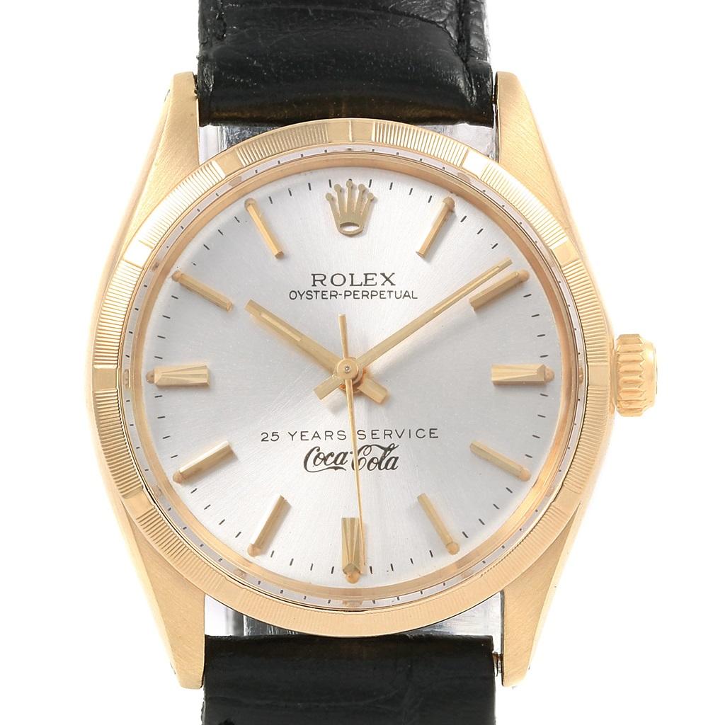 Rolex Oyster Perpetual Vintage Coca Cola Men's Yellow Gold Watch 1003 ...