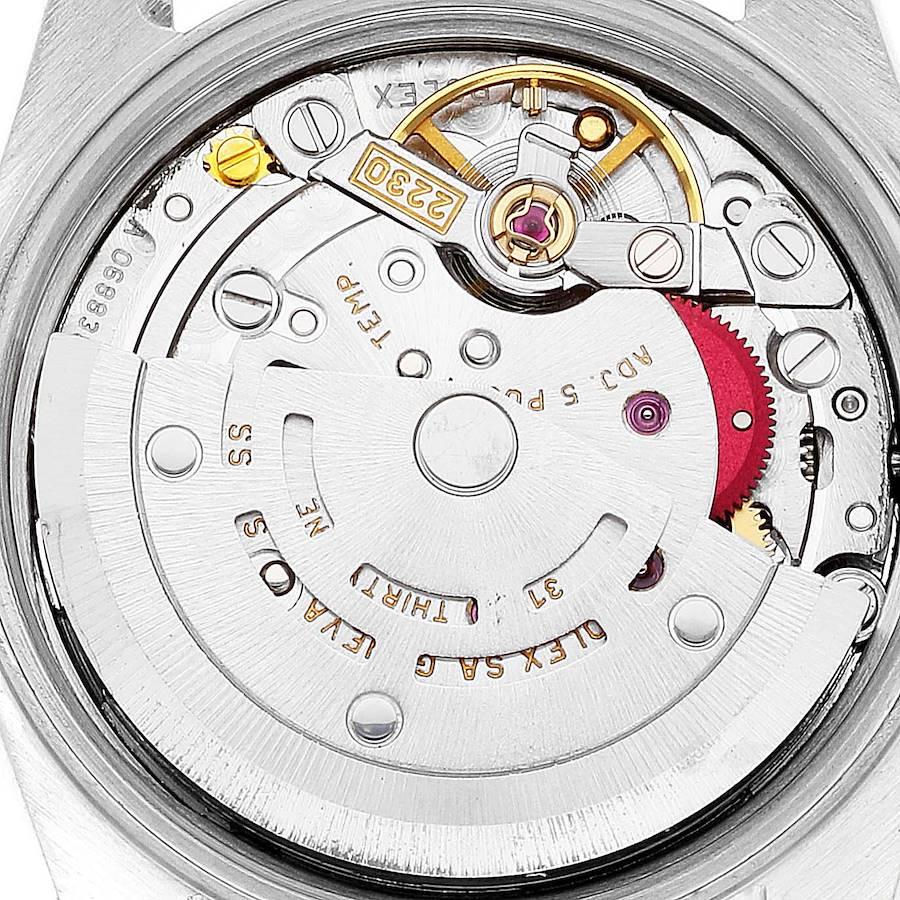 Rolex Oyster Perpetual White Dial Smooth Bezel Steel Ladies Watch 76080 ...