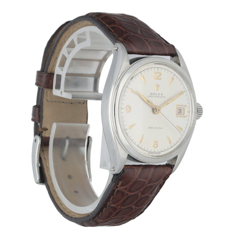 Rolex OysterDate 6094 Very Rare Dagger Dial Men's Watch For Sale at ...