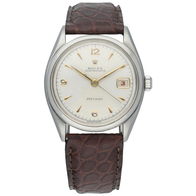Rolex OysterDate 6094 Very Rare Dagger Dial Men's Watch For Sale at ...
