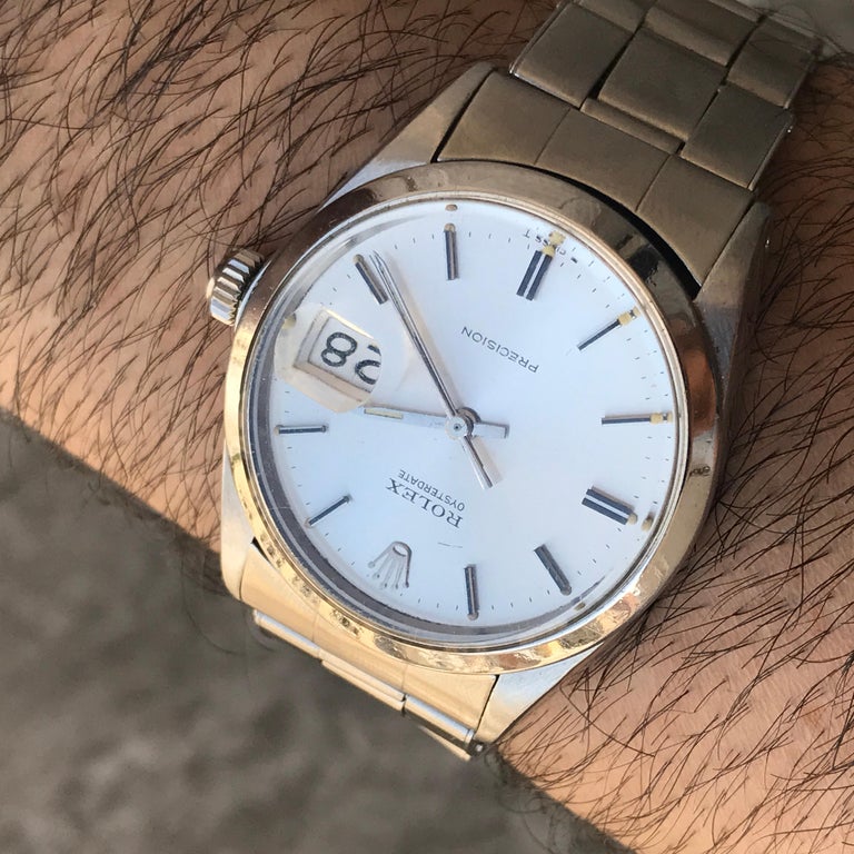 Rolex Oysterdate Precision 6694 Swiss Made 1960s Rivet Band Men's Watch ...