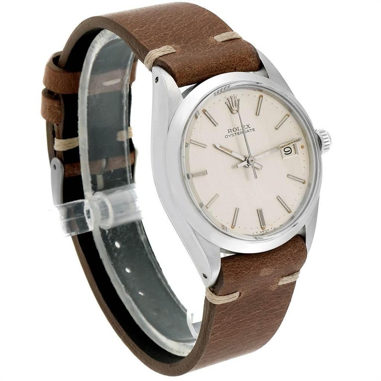 Rolex OysterDate Precision Linen Dial Steel Vintage Men's Watch 6694 ...