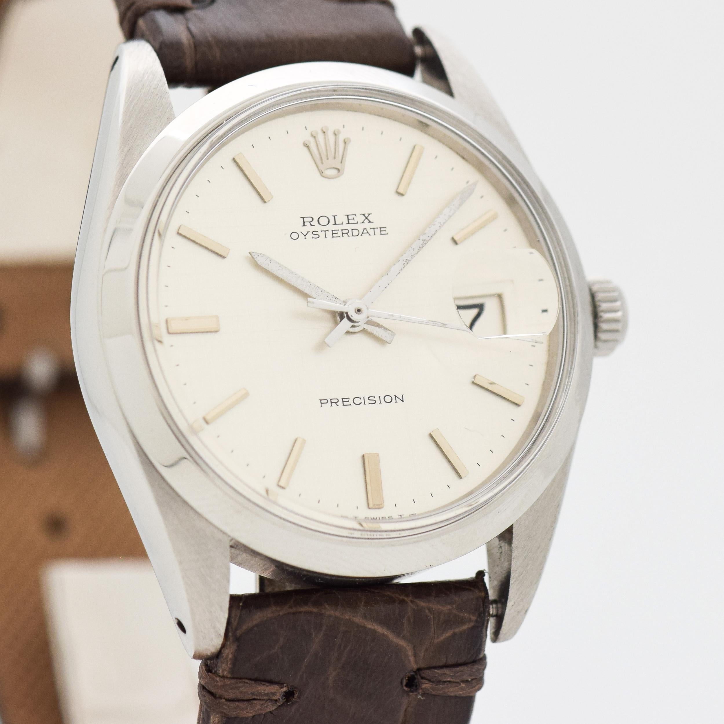 Rolex Oysterdate Precision Reference 6694 with a Linen Dial, 1971 at ...