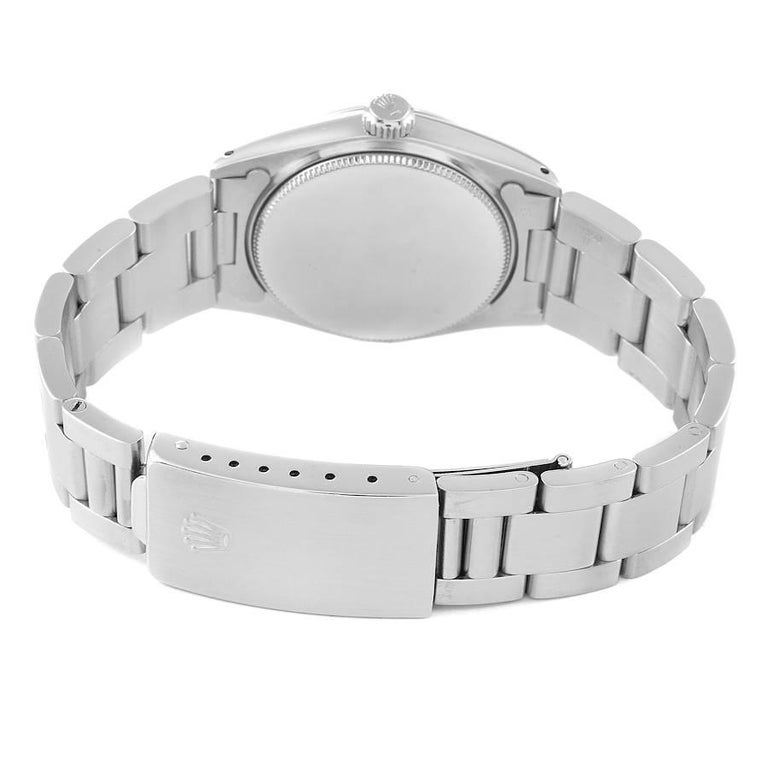 Rolex OysterDate Precision Silver Dial Midsize Steel Vintage Watch 6466 ...