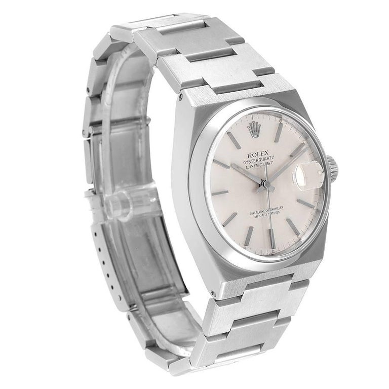 Rolex Oysterquartz Datejust Silver Dial Steel Mens Watch 17000 For Sale ...