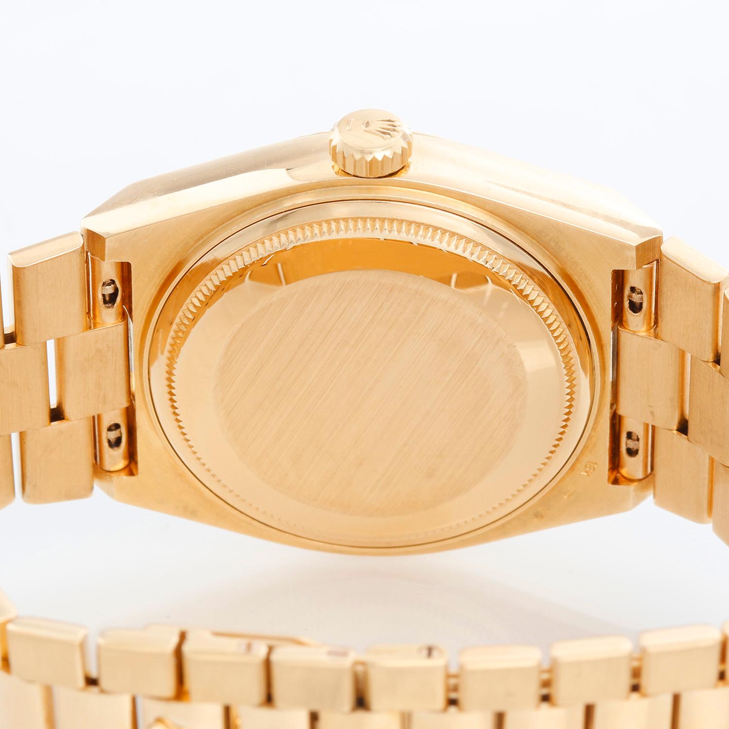 Rolex Oysterquartz Day-Date Men's 18K Gold Watch 19018 at 1stDibs