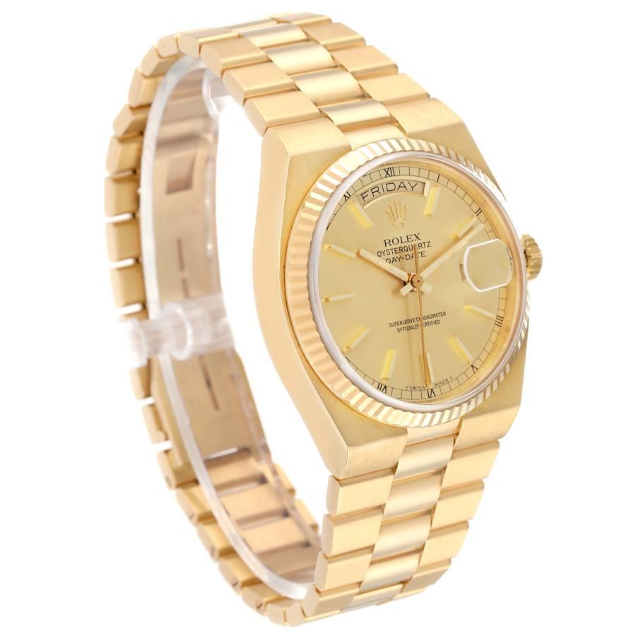 Rolex Oysterquartz President Day-Date Yellow Gold Mens Watch 19018 For ...