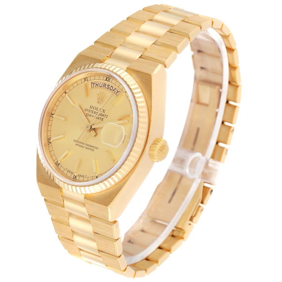 Rolex Oysterquartz President Day-Date Yellow Gold Mens Watch 19018 at ...