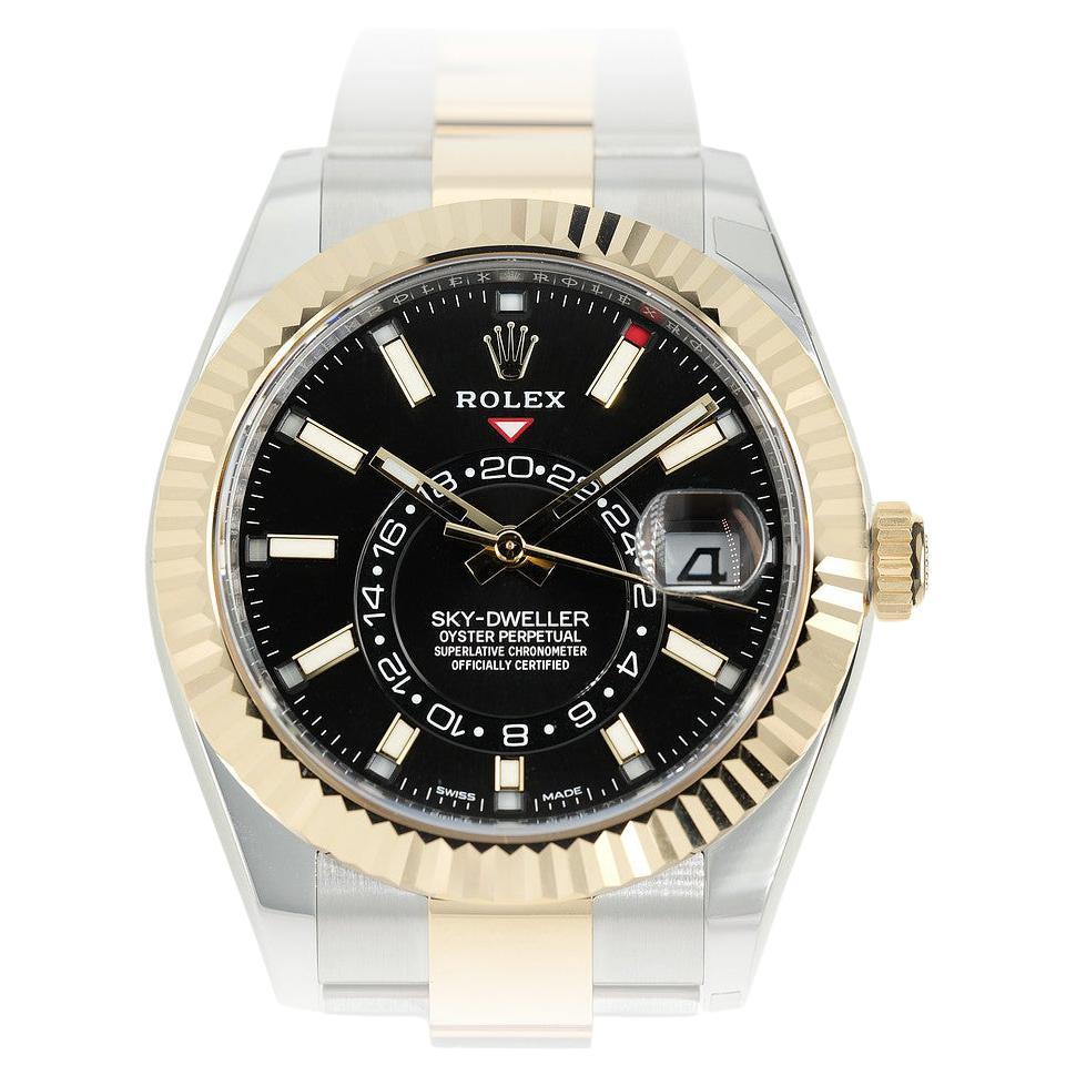 Rolex Sky-Dweller 18 Karat Yellow Gold Watch 326938 at 1stDibs
